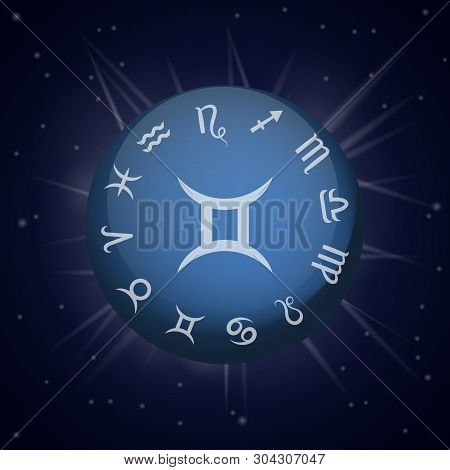 Gemini Zodiac Sign. Vector & Photo (Free Trial) | Bigstock