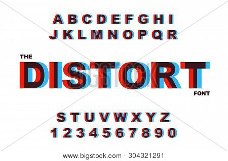 Distortion Alphabet. Vector & Photo (Free Trial) | Bigstock