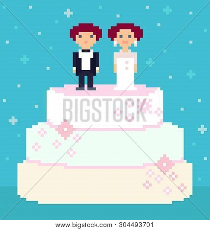 Pixel Art Wedding Vector & Photo (Free Trial) | Bigstock