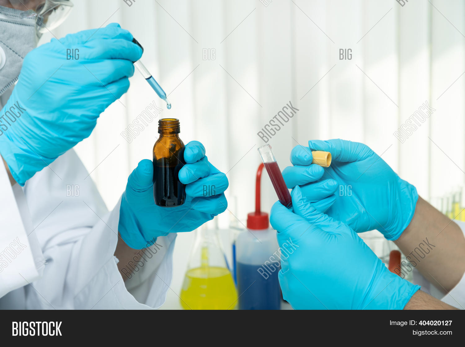 Researchers Test Blood Image & Photo (Free Trial) | Bigstock