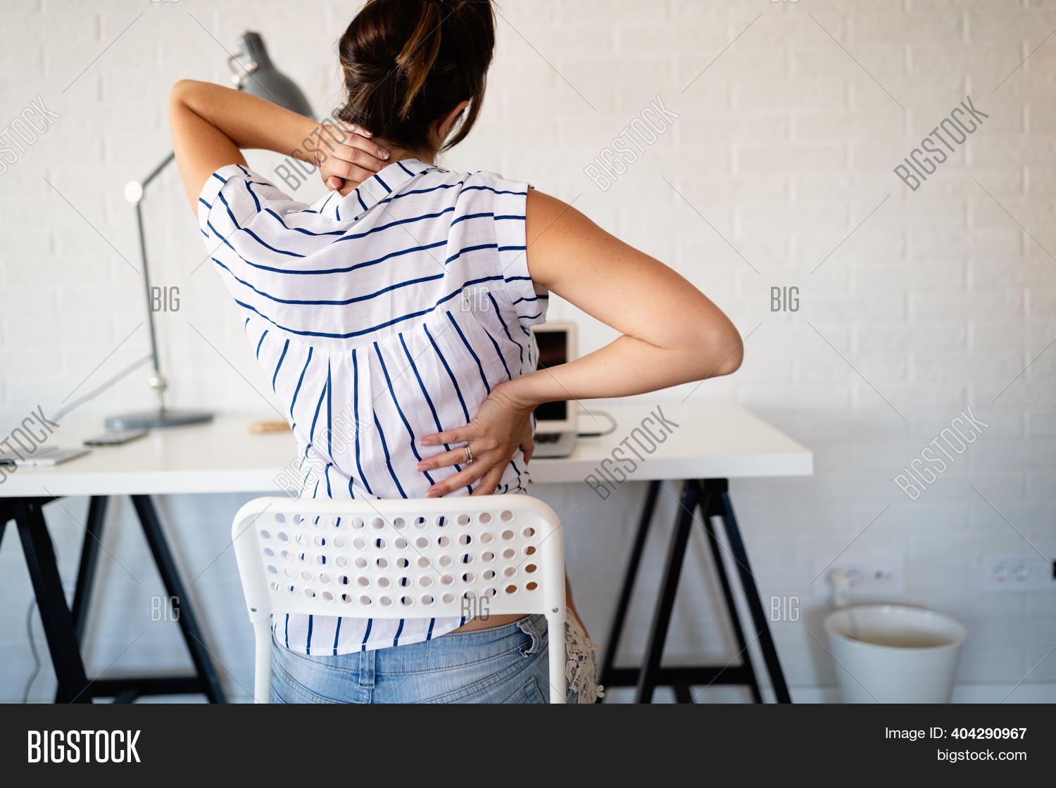 Overworked Woman Back Image & Photo (Free Trial) | Bigstock
