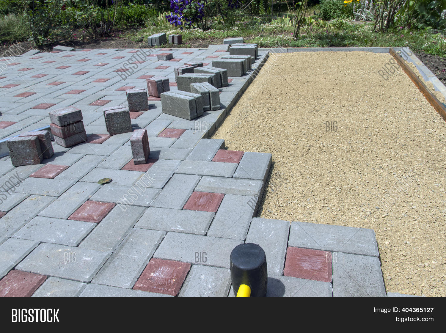 Laying Paving Stones Image & Photo (Free Trial) | Bigstock