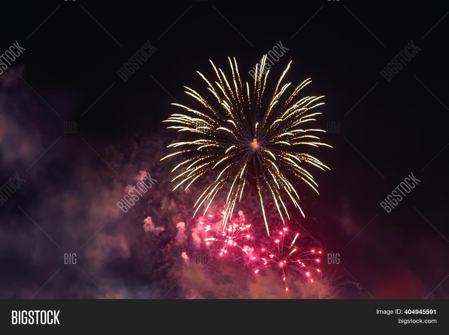 Bright Red Fireworks Image & Photo (Free Trial) | Bigstock
