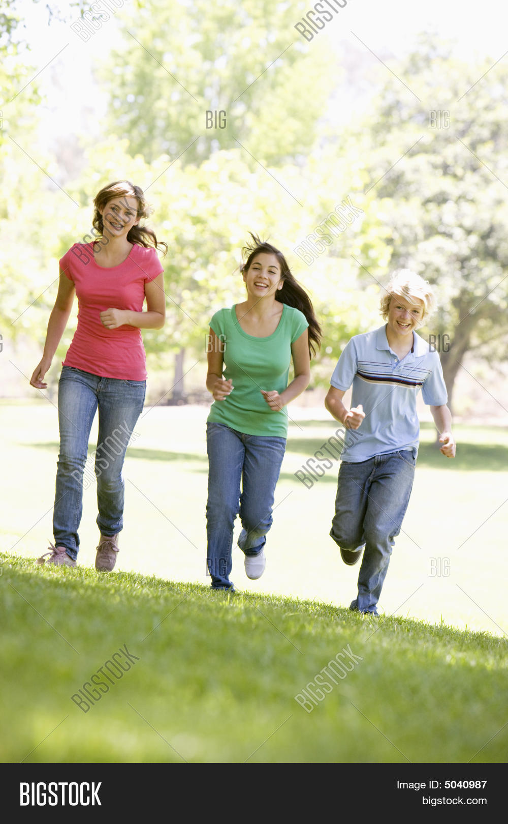 Teenagers Running Image & Photo (Free Trial) | Bigstock