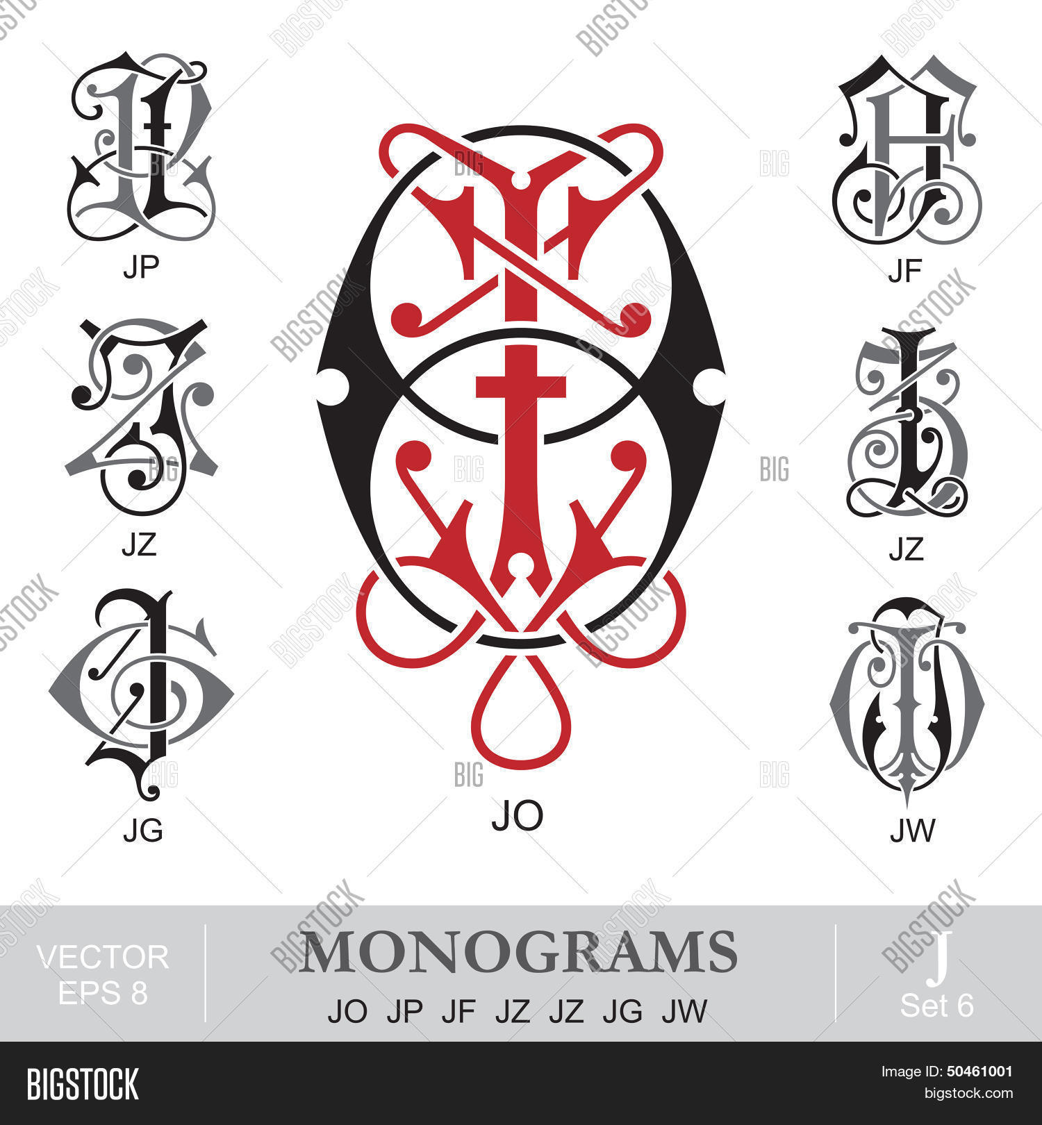 Vintage Monograms JO Vector & Photo (Free Trial) | Bigstock