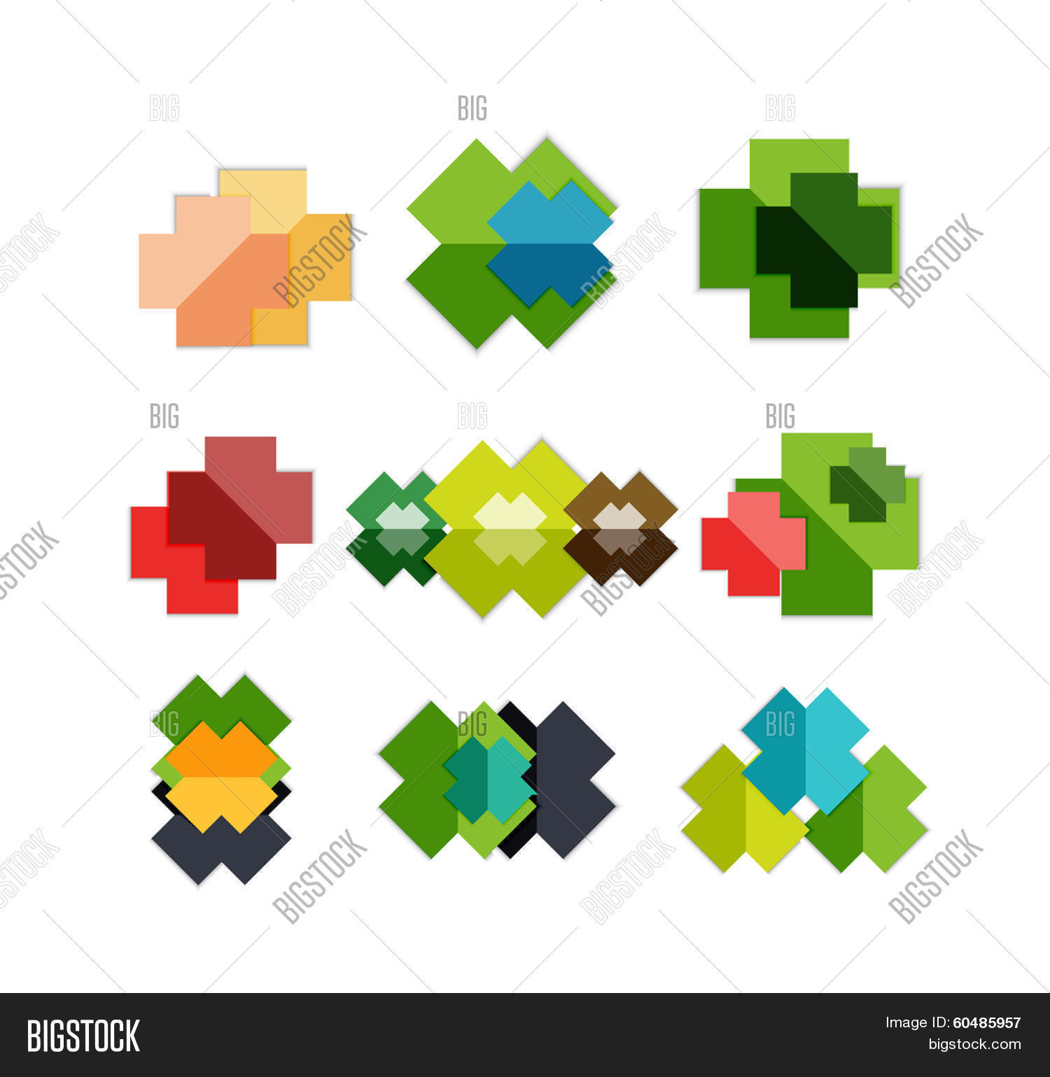 Set Cross Geometric Vector & Photo (Free Trial) | Bigstock