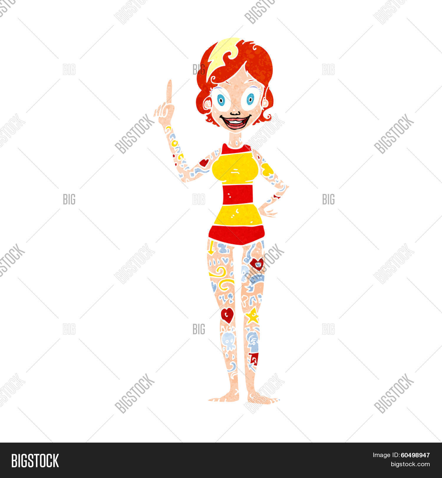 Cartoon Woman Covered Vector & Photo (Free Trial) | Bigstock