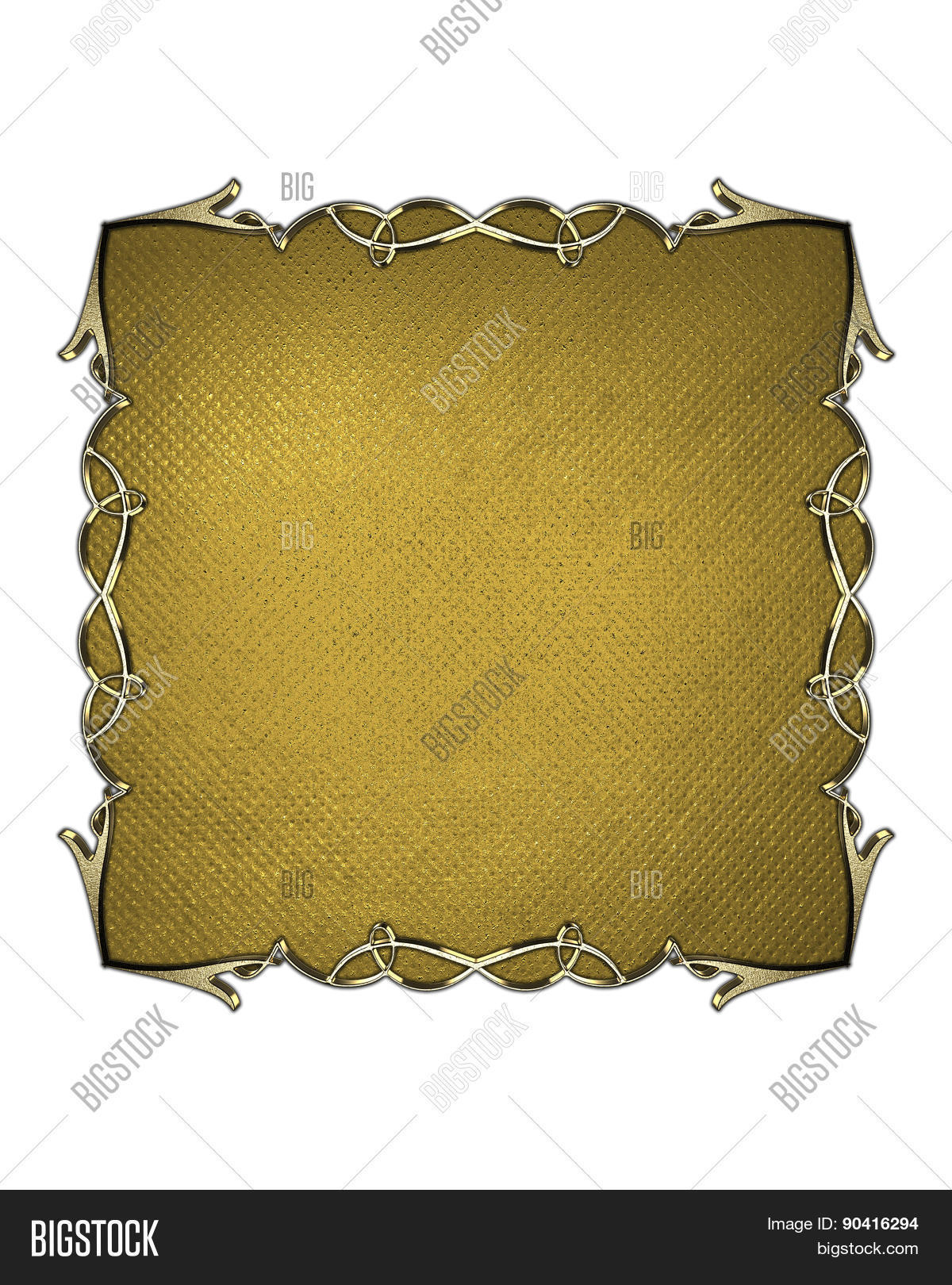 Gold Sign Golden Frame Image & Photo (Free Trial) | Bigstock