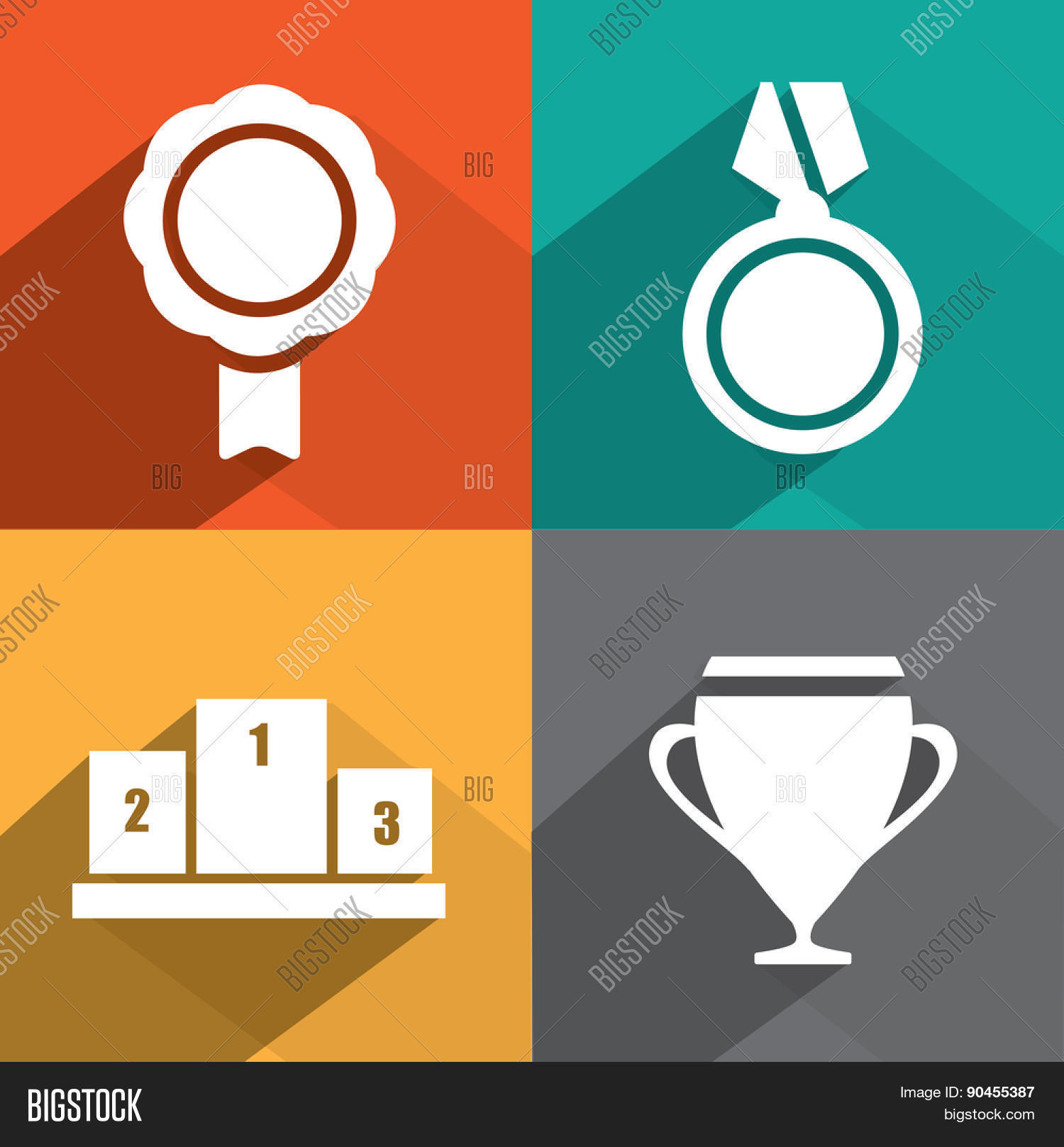 Awards Badges Trophy Vector & Photo (Free Trial) | Bigstock