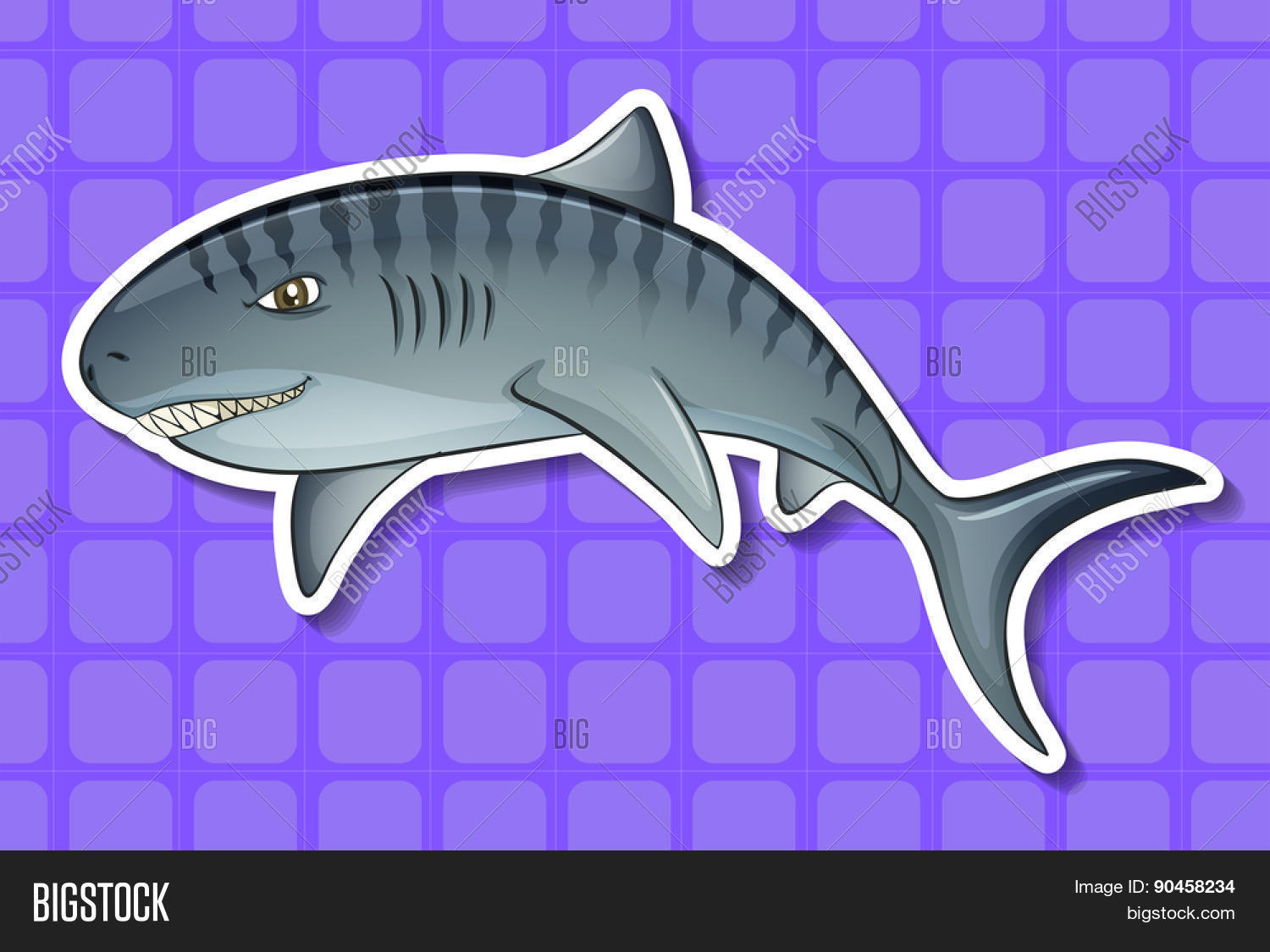Closeup Angry Shark Vector & Photo (Free Trial) | Bigstock
