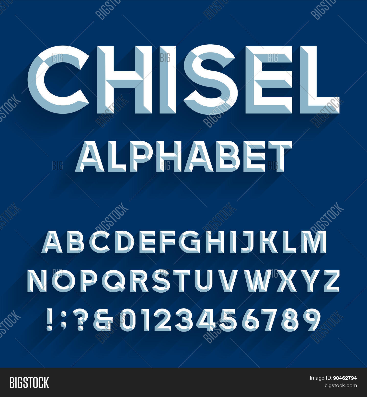 Chiseled Alphabet Vector & Photo (Free Trial) | Bigstock