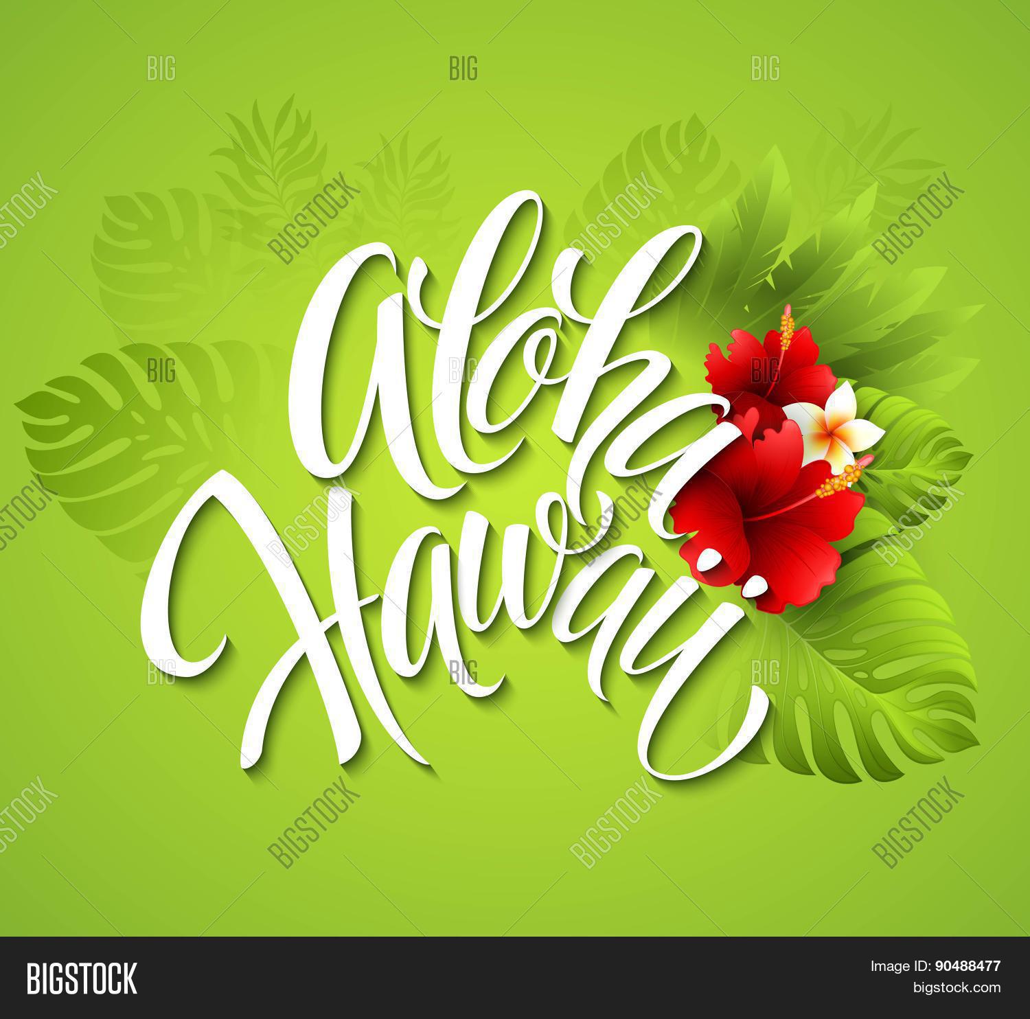 Aloha Hawaii. Hand Vector & Photo (Free Trial) | Bigstock