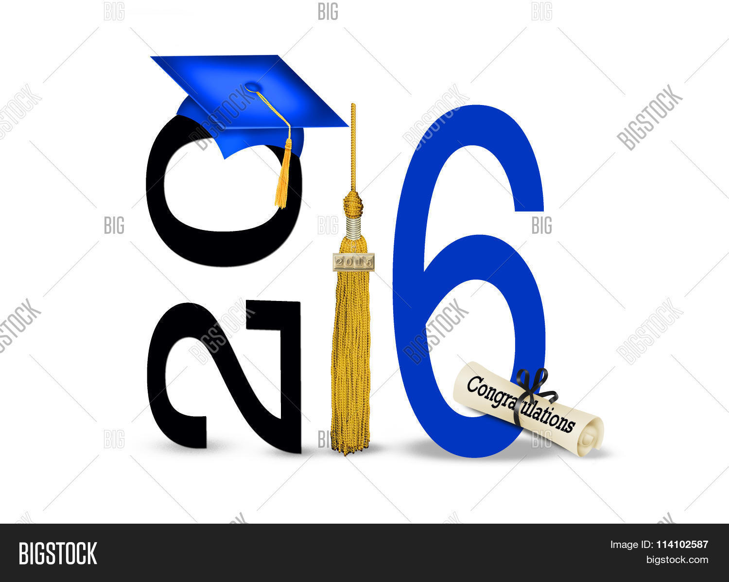 Blue Graduation Cap Image & Photo (Free Trial) | Bigstock