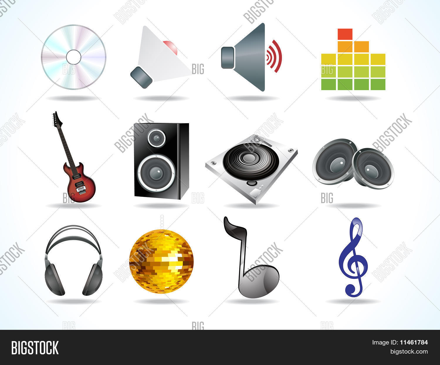 Abstract Audio Icons Vector & Photo (Free Trial) | Bigstock