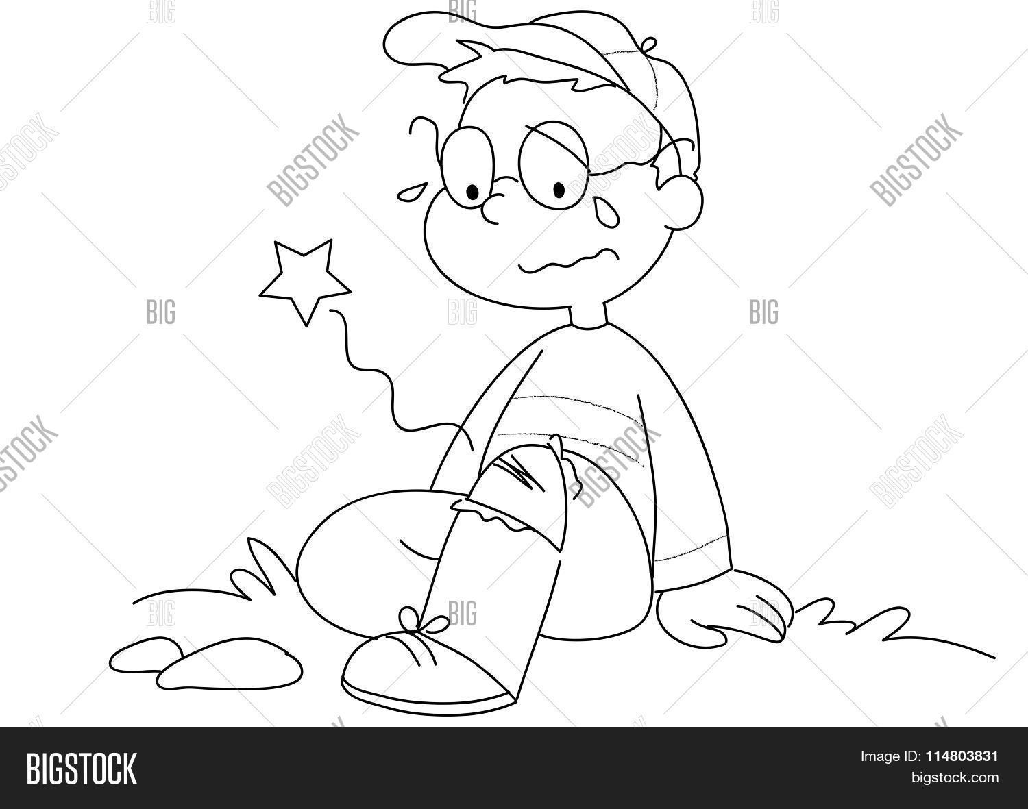 Crying Boy Vector Vector & Photo (Free Trial) | Bigstock