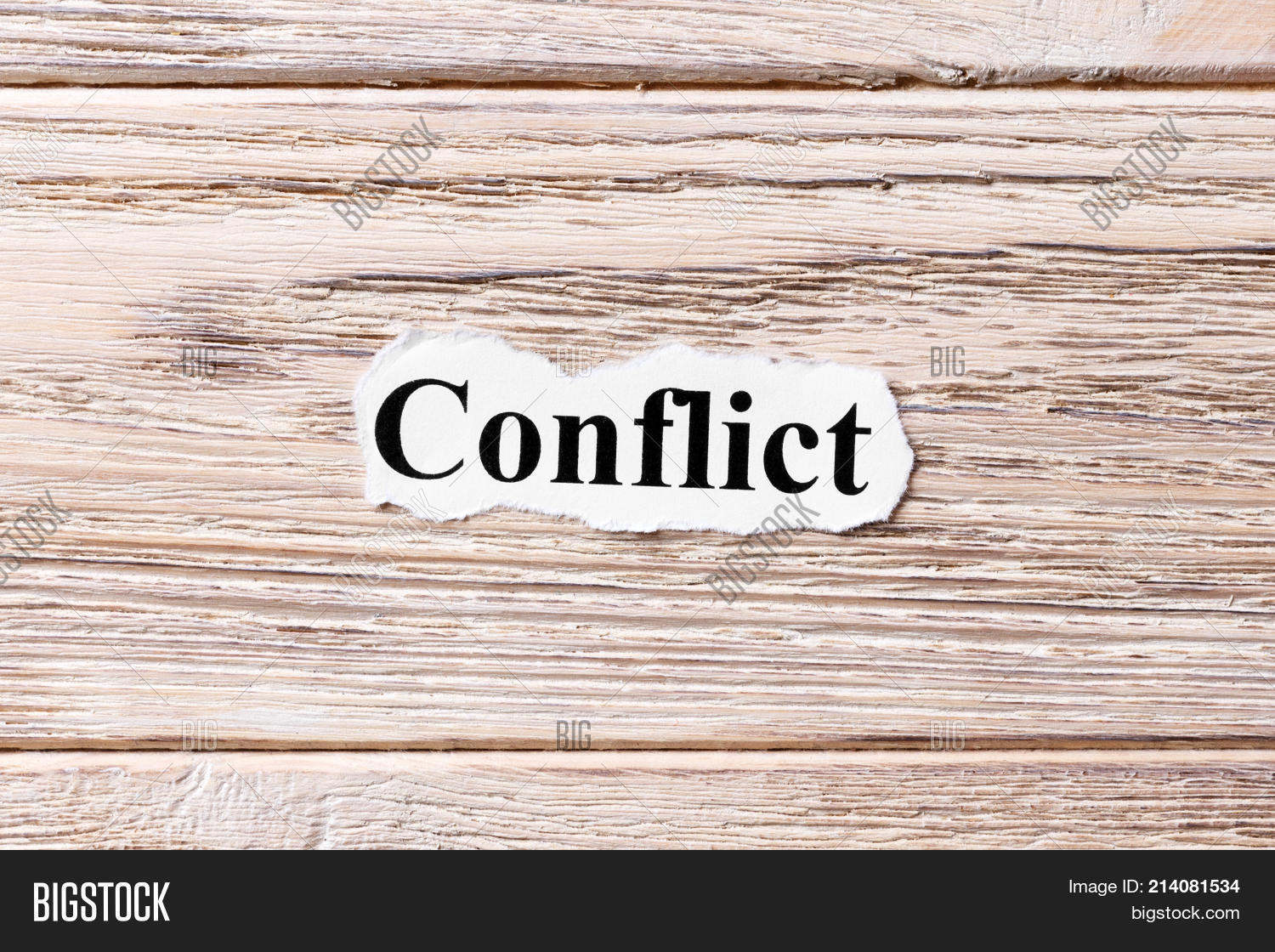 Conflict Word On Paper Image & Photo (Free Trial) | Bigstock