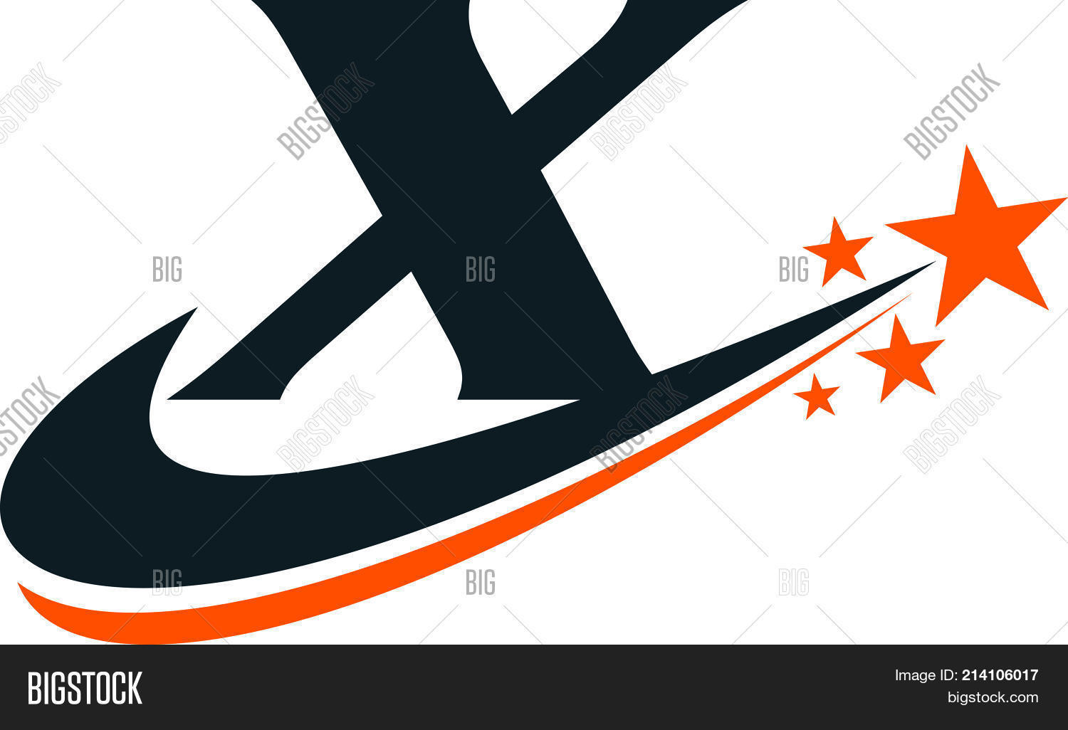 Star Swoosh Letter X Vector & Photo (Free Trial) | Bigstock
