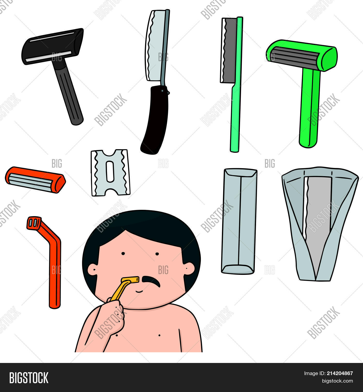 Vector Set Razor Hand Vector & Photo (Free Trial) | Bigstock