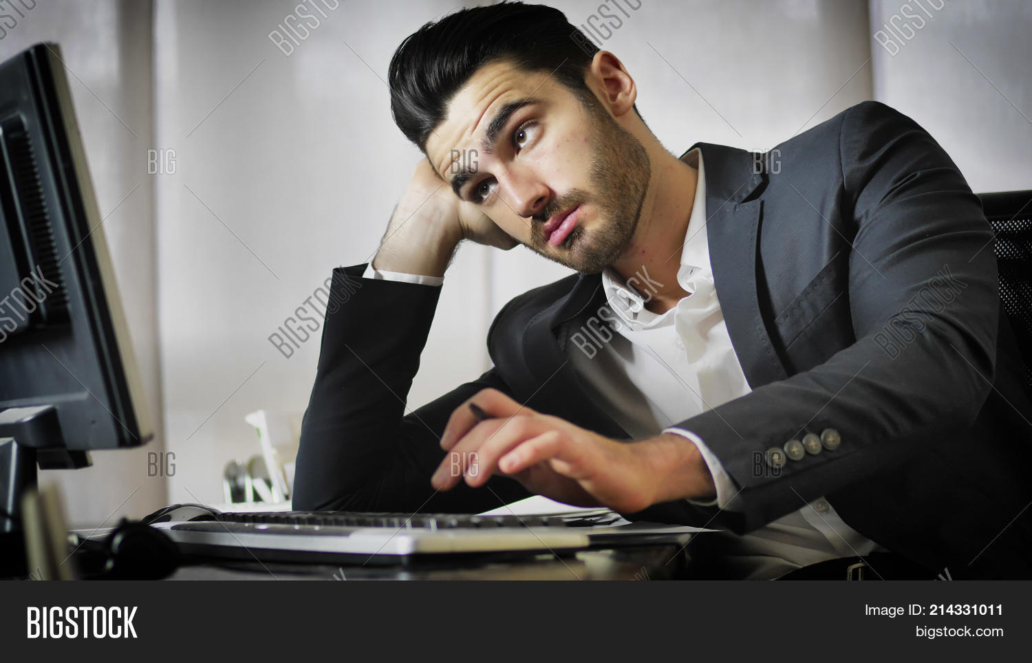 Bored Person Computer