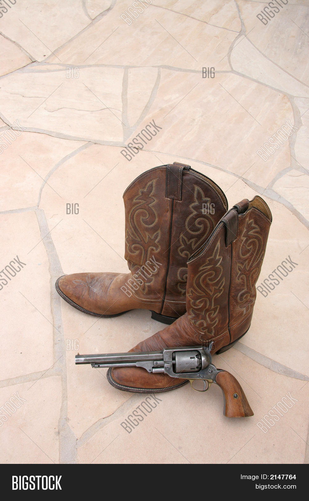 Cowboy Boots Gun On Image & Photo (Free Trial) | Bigstock