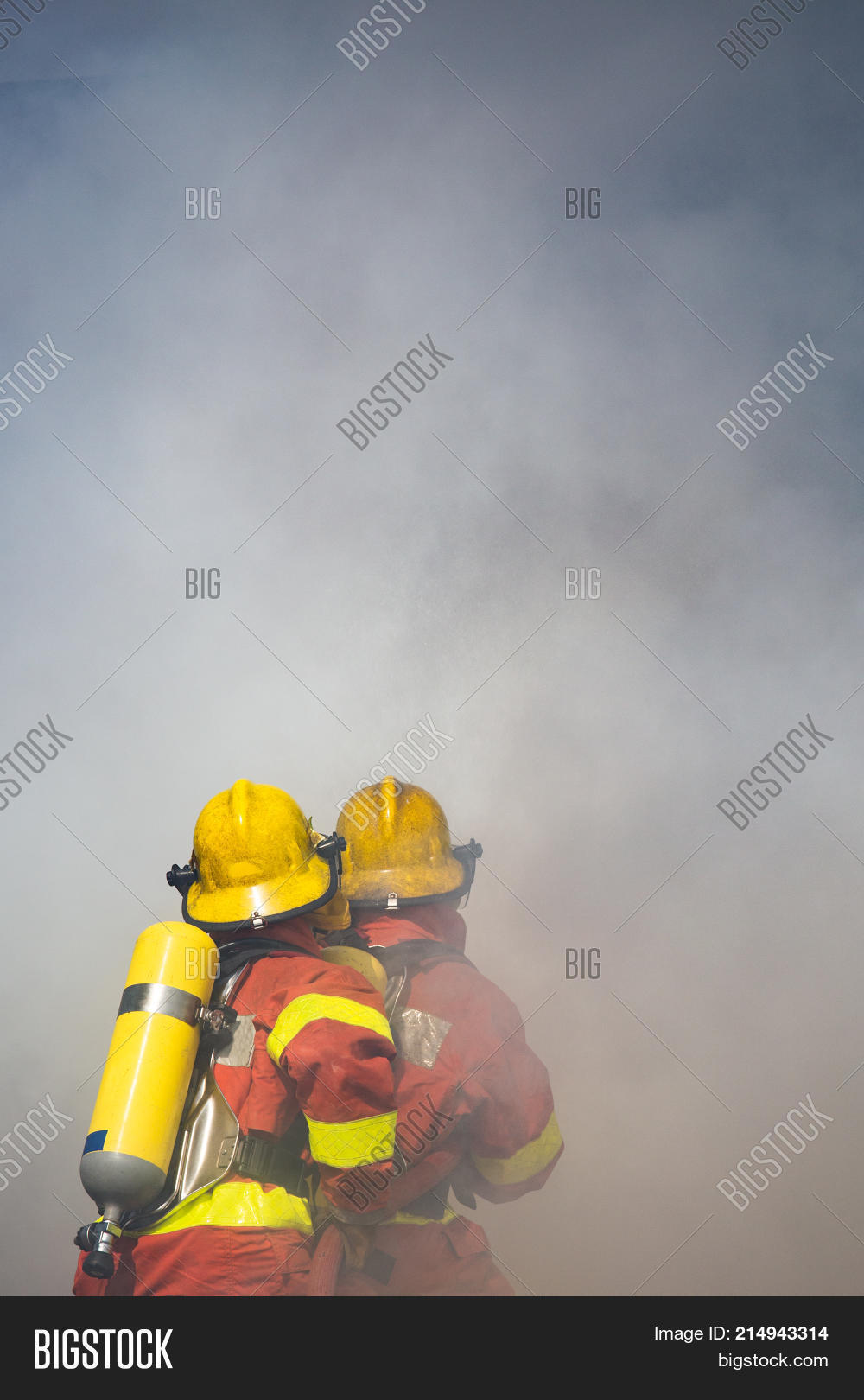 Two Firefighters Water Image & Photo (Free Trial) | Bigstock