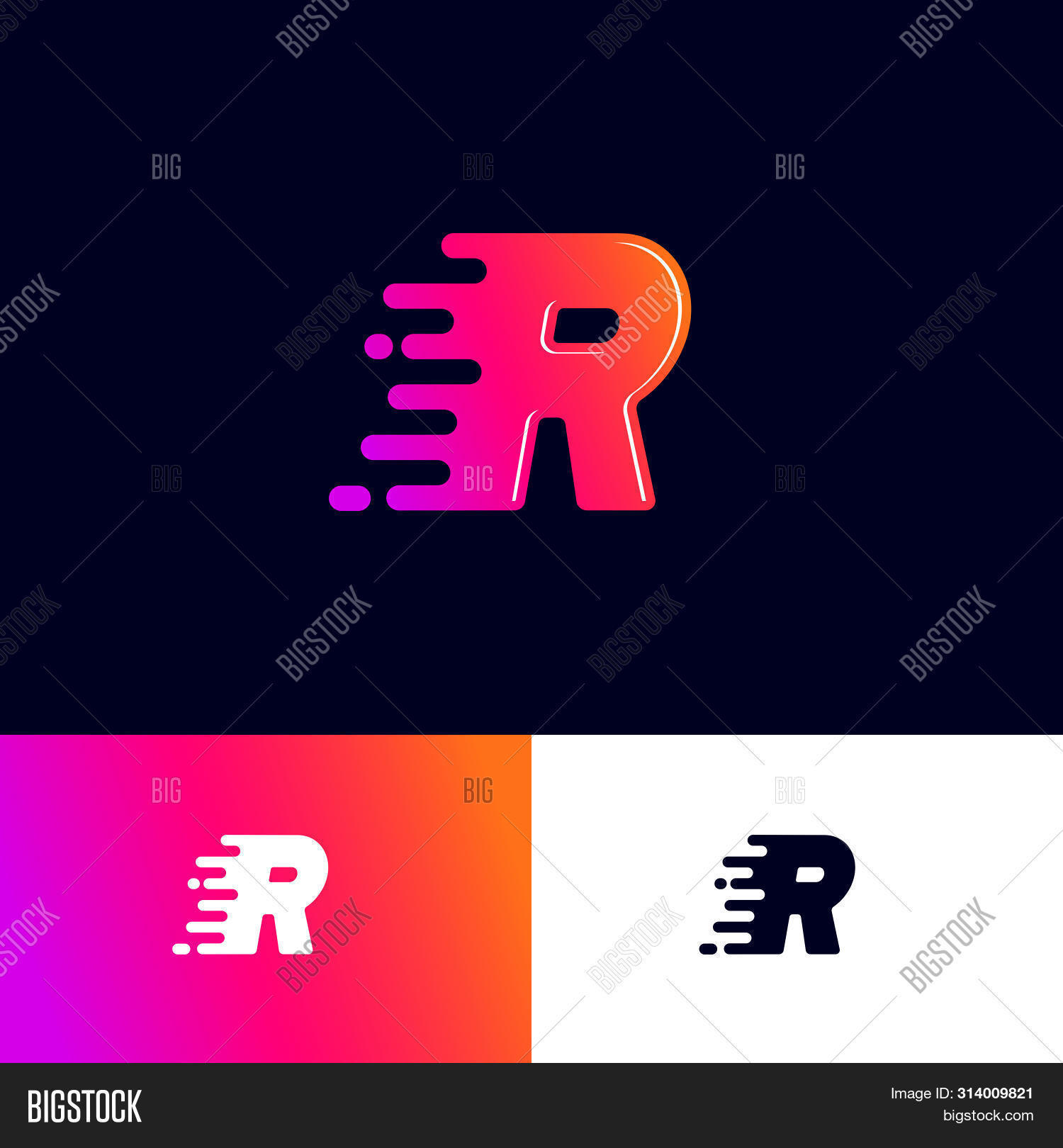 Movement Letter R Vector & Photo (Free Trial) | Bigstock