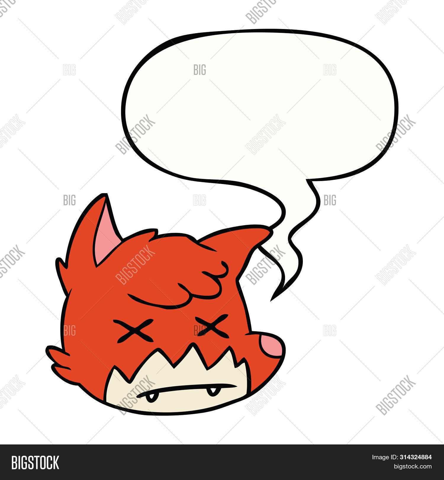 Dead Face Cartoon
