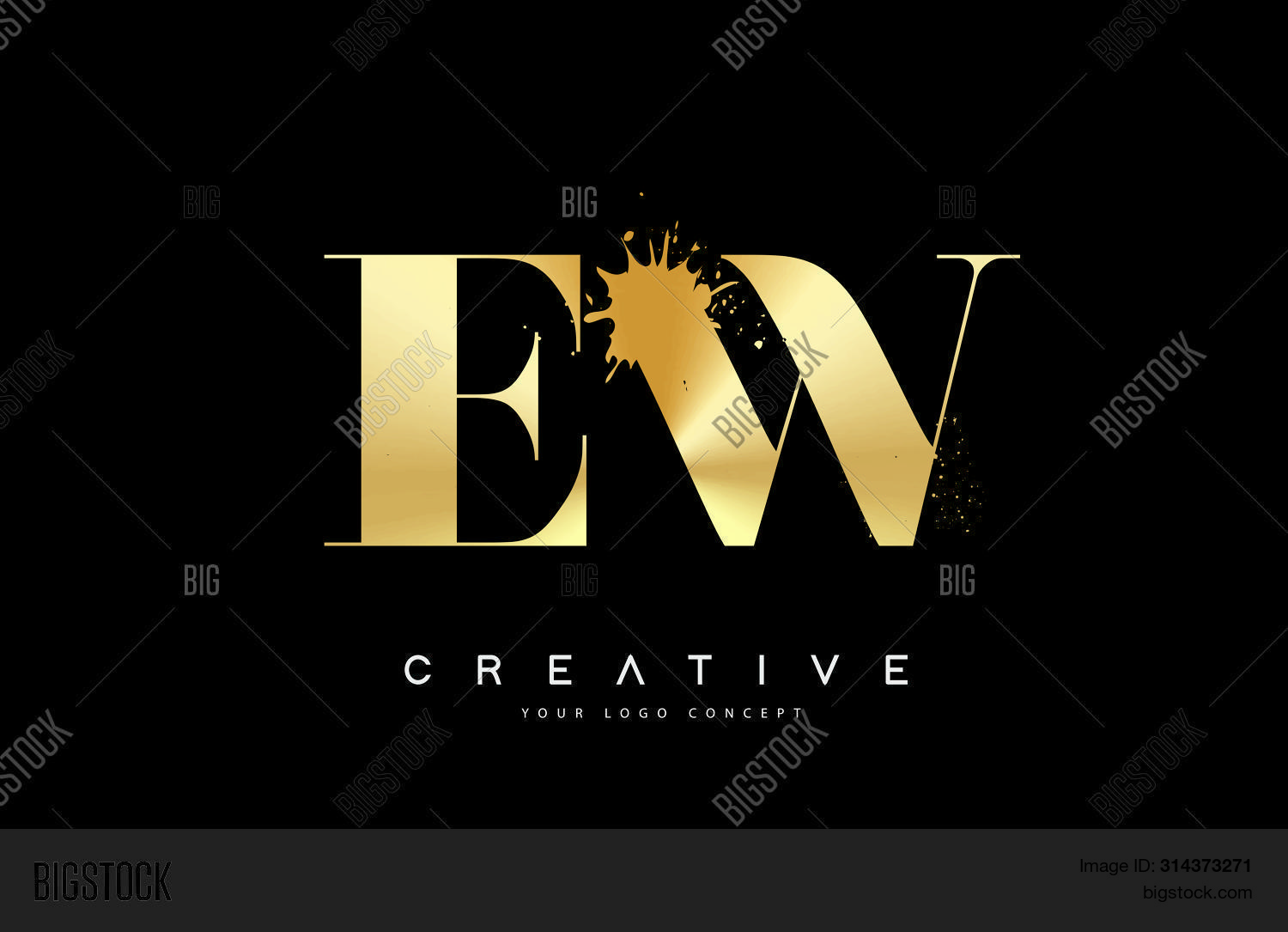 Ew E W Letter Logo Vector & Photo (Free Trial) | Bigstock