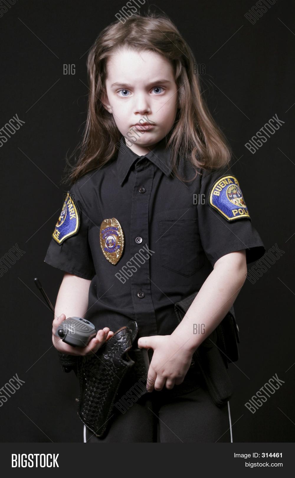 Child Police Girl Image & Photo (Free Trial) | Bigstock