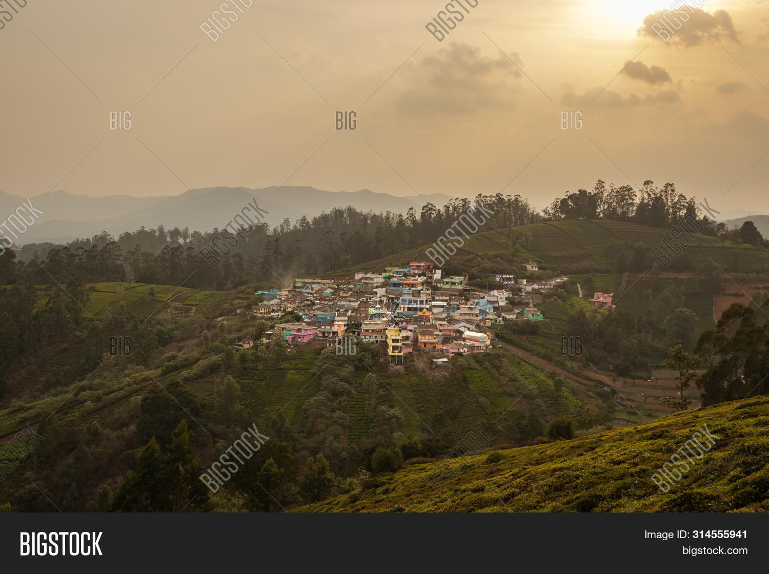 Small Village On Hill Image & Photo (Free Trial) | Bigstock