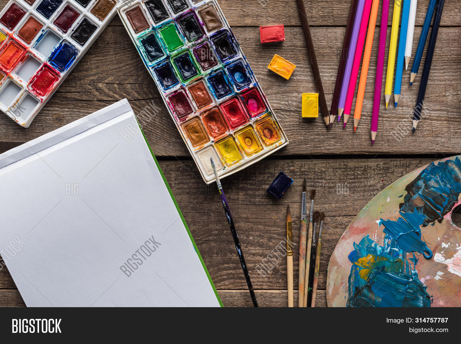 Top View Paint Image & Photo (Free Trial) | Bigstock