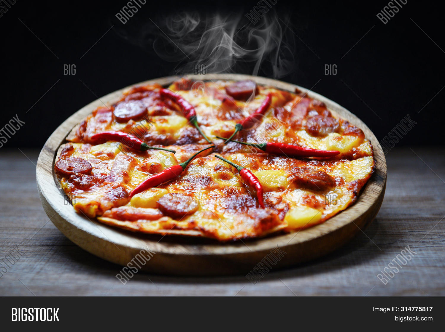 Pizza Chilli On Wooden Image & Photo (Free Trial) | Bigstock