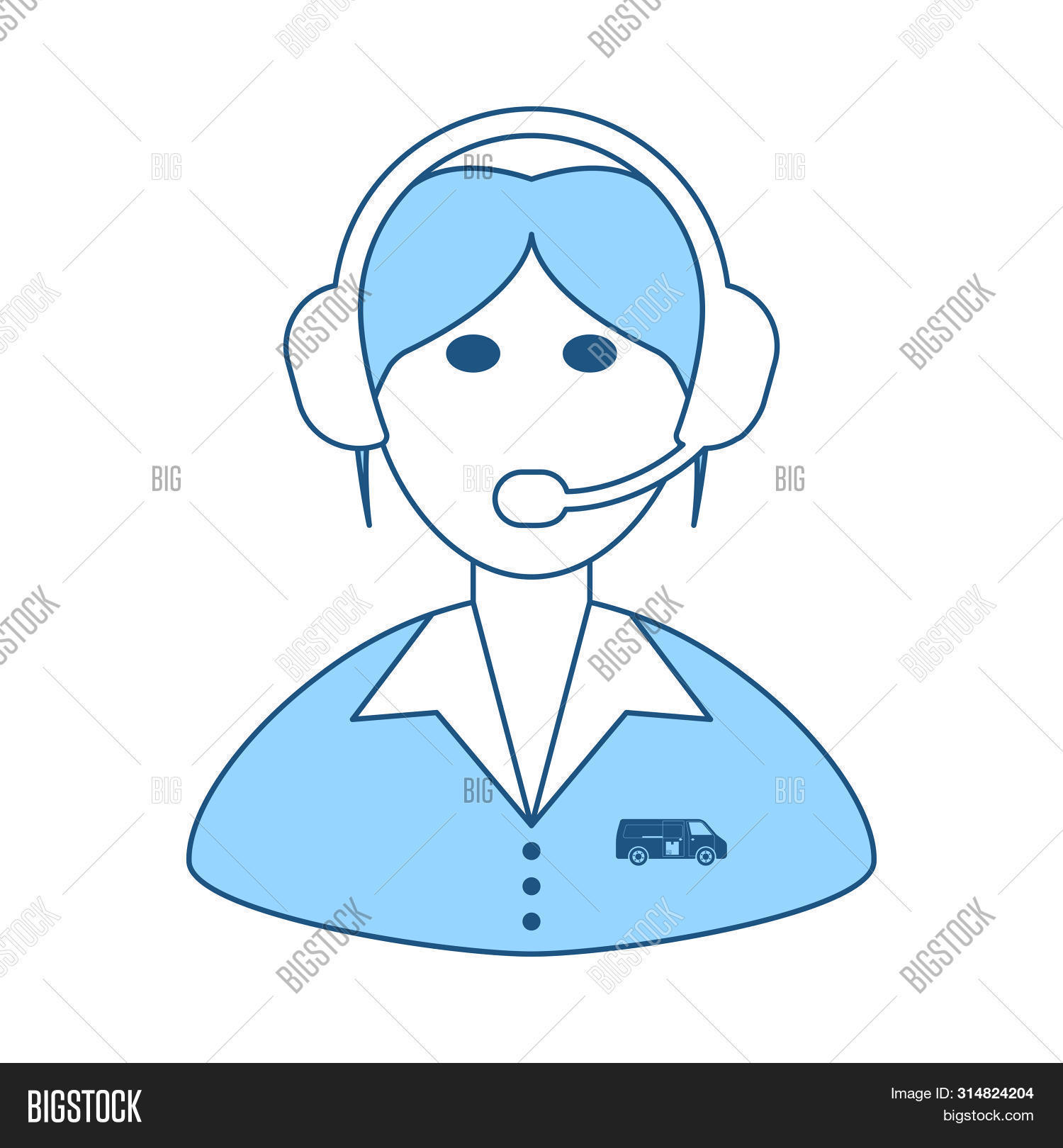 Logistic Dispatcher Vector & Photo (Free Trial) | Bigstock