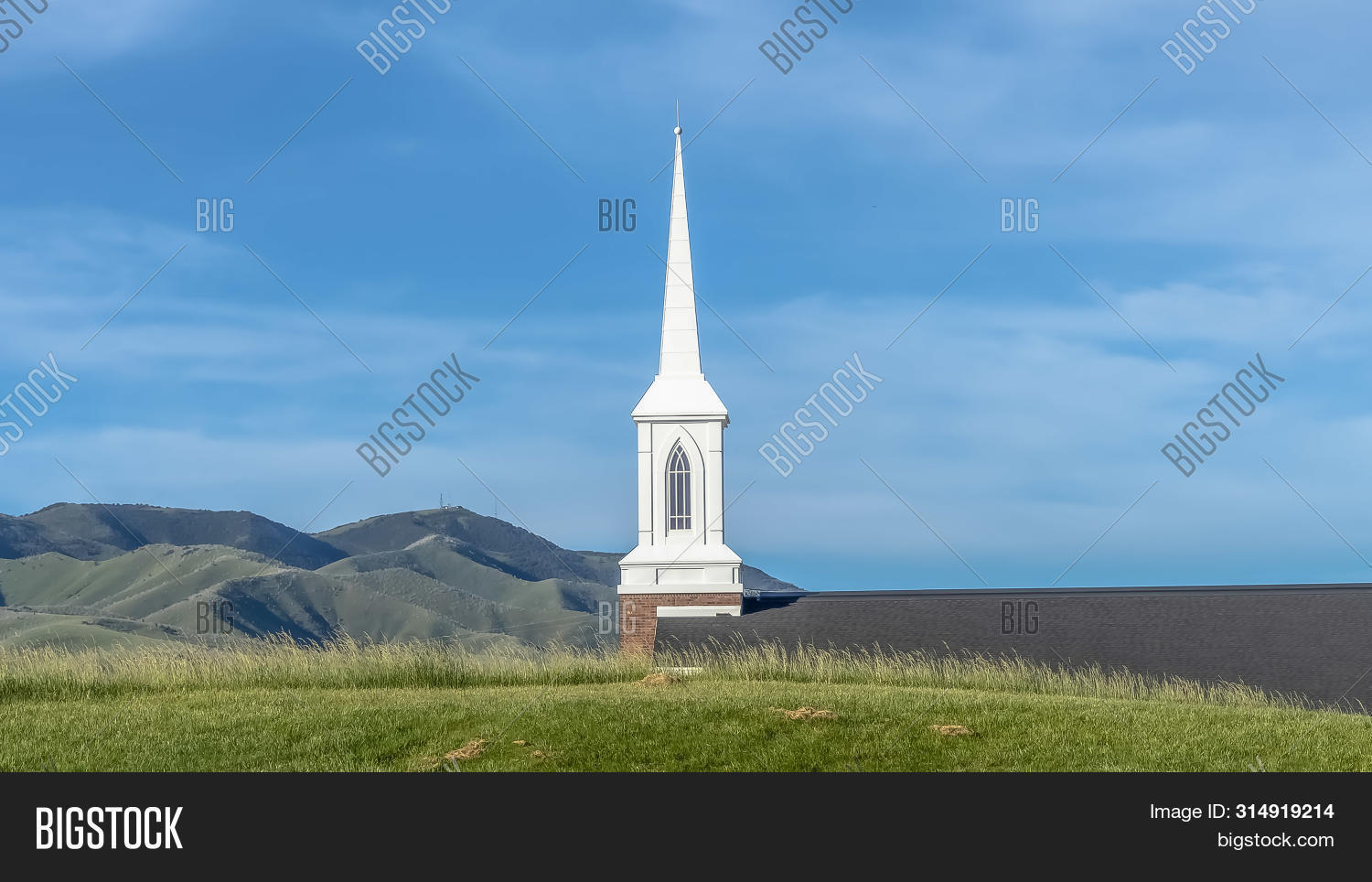 Panorama White Steeple Image & Photo (Free Trial) | Bigstock