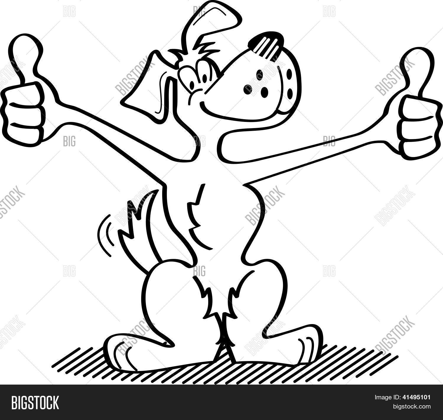 Cartoon Dog Holding Vector & Photo (Free Trial) | Bigstock