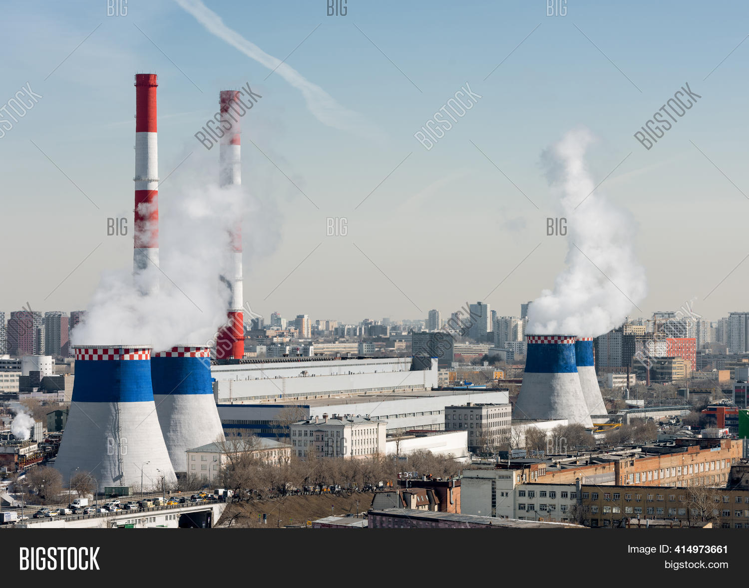 Power Plant Large City Image & Photo (Free Trial) | Bigstock