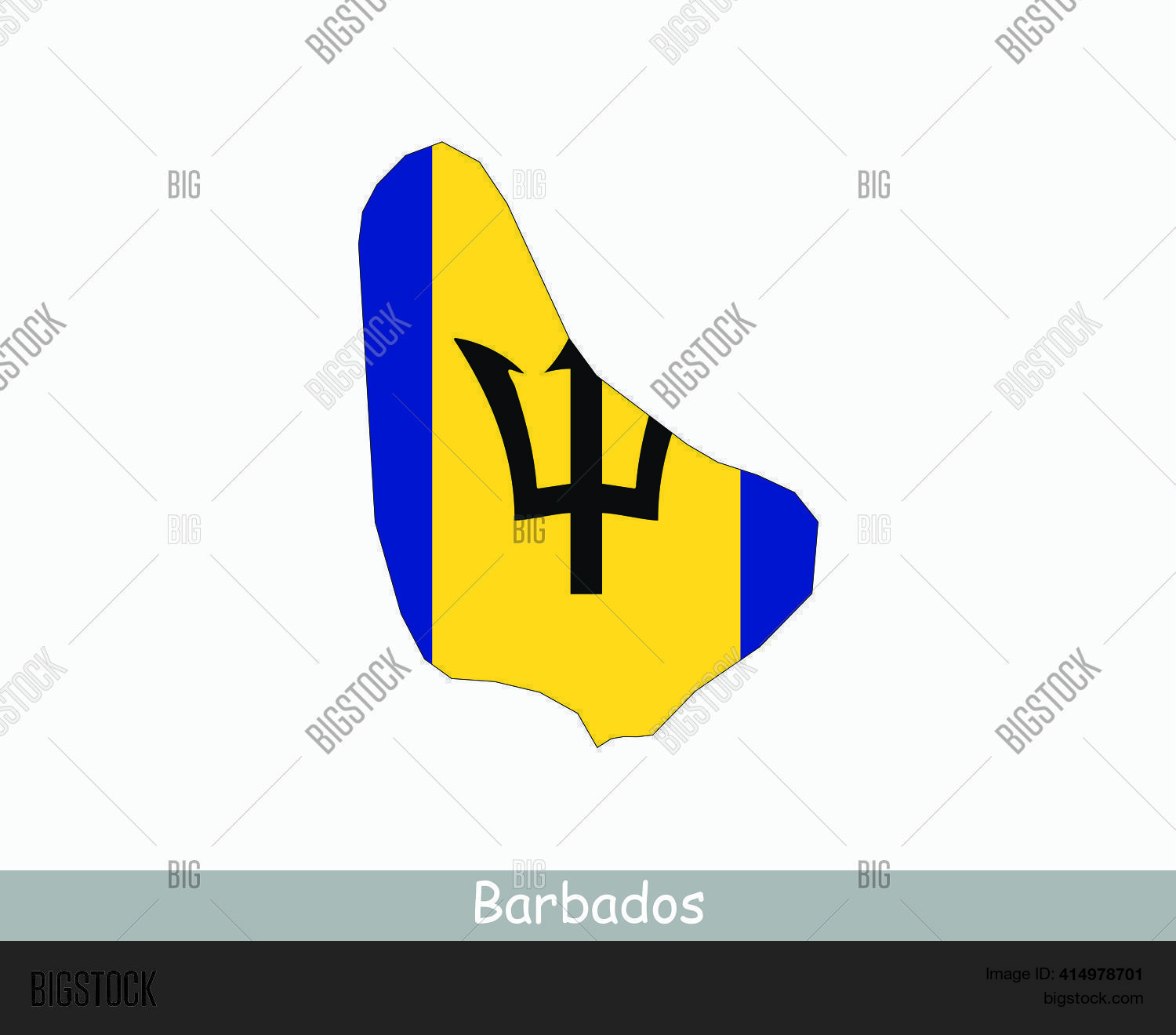Barbados Map Flag. Vector & Photo (Free Trial) | Bigstock