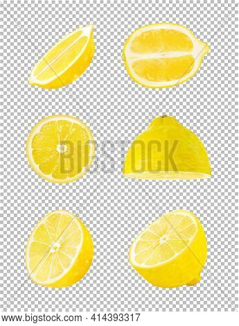Lemon Halves Cut Out Vector & Photo (Free Trial) | Bigstock