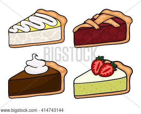 Cartoon Pie Slices Vector & Photo (Free Trial) | Bigstock