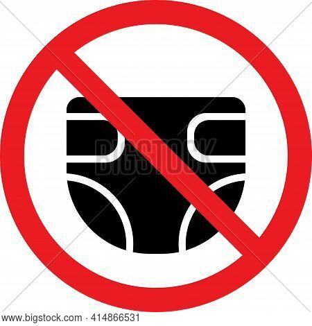 No Baby Diaper Sign. Vector & Photo (Free Trial) | Bigstock