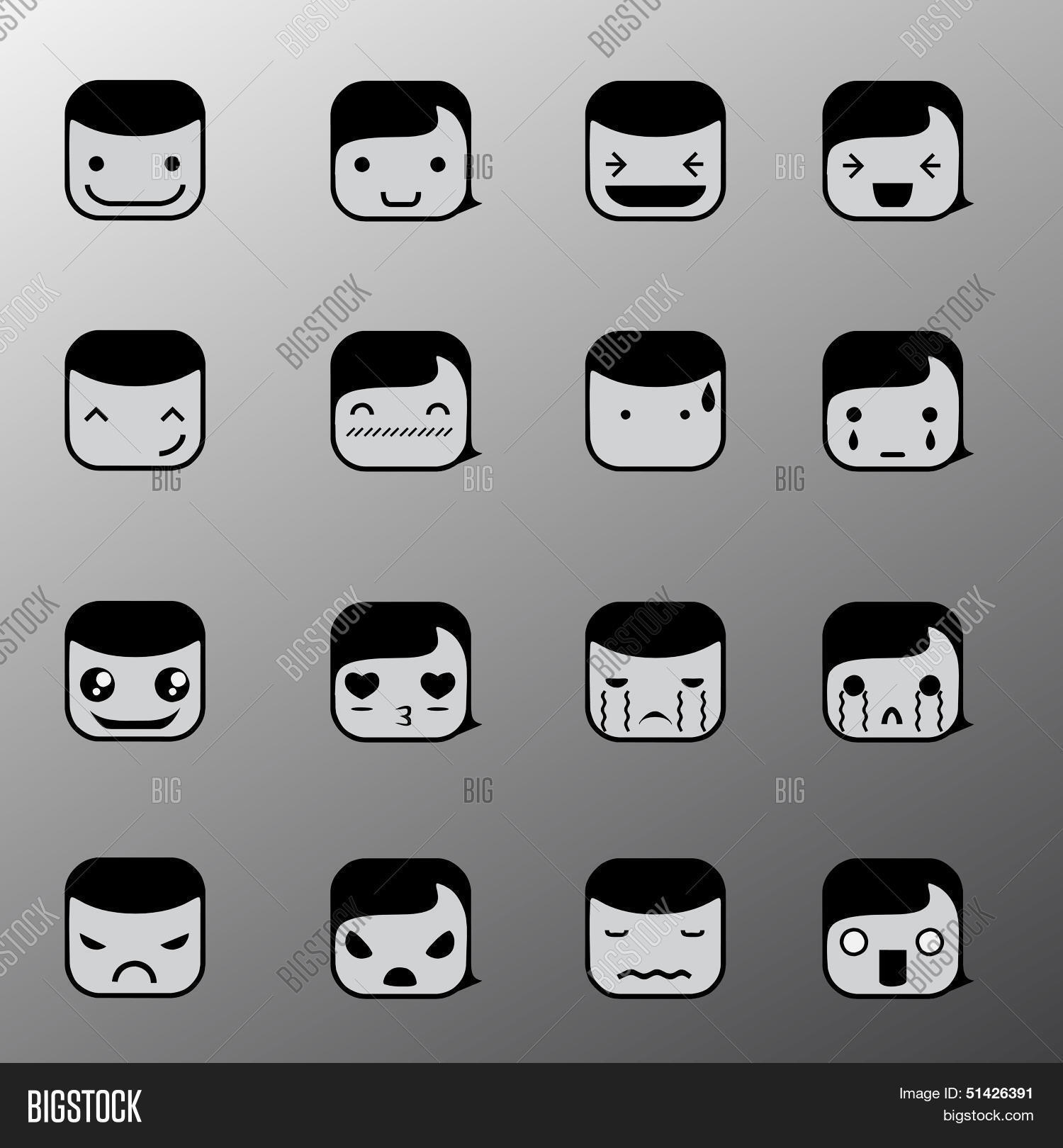 Simple Emotion Face Vector & Photo (Free Trial) | Bigstock