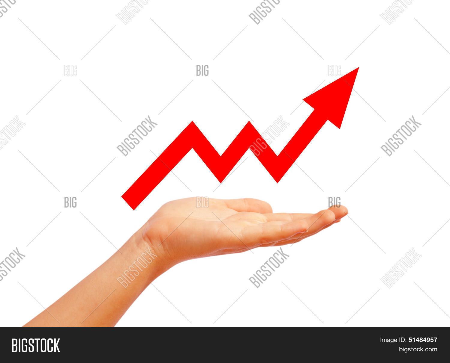 Red Raised Arrow, Image & Photo (Free Trial) | Bigstock
