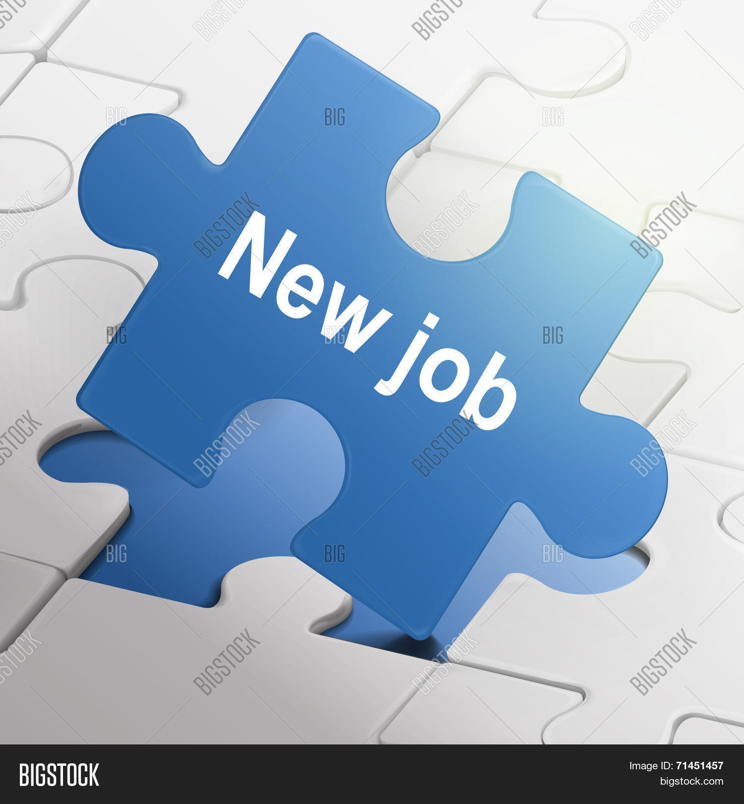 New Job On Blue Vector & Photo (Free Trial) | Bigstock