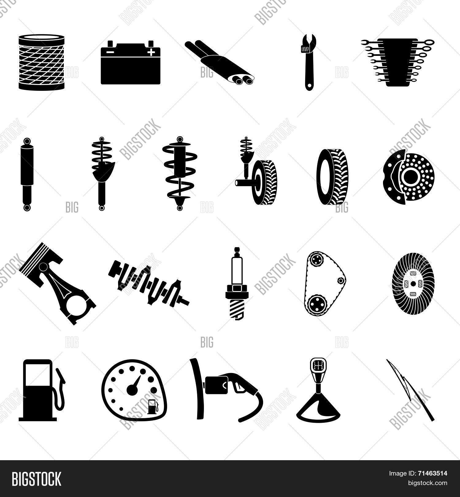 Auto Parts Icon Vector & Photo (Free Trial) | Bigstock