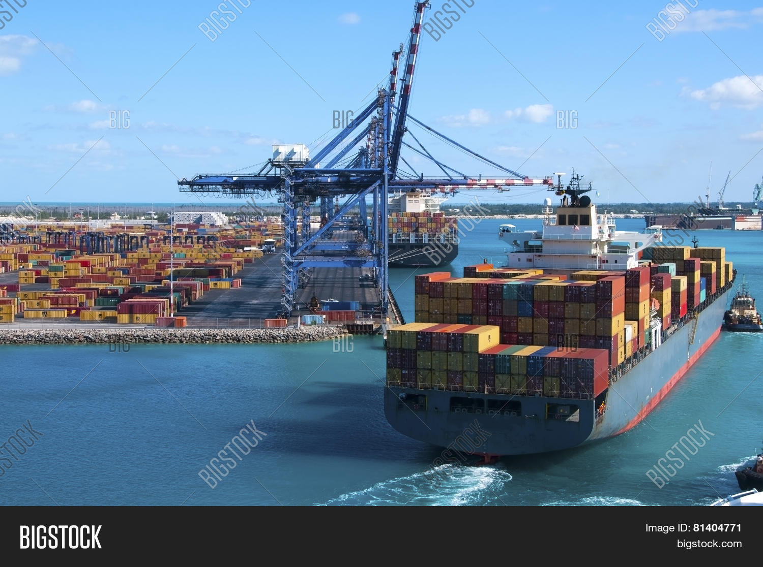 Container Port Ship Image & Photo (Free Trial) | Bigstock