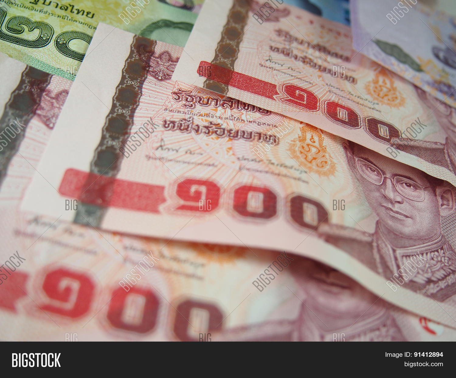 100 Banknotes Thai Image & Photo (Free Trial) | Bigstock
