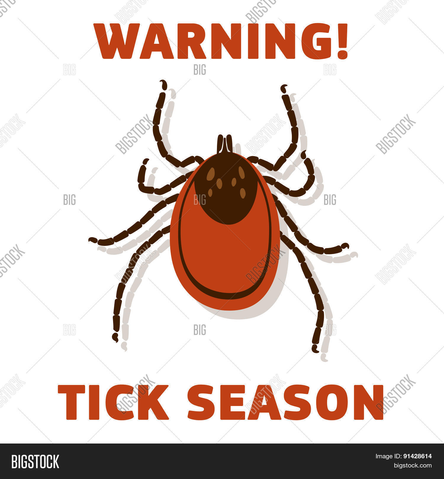 Tick's Season Warning Vector & Photo (Free Trial) | Bigstock