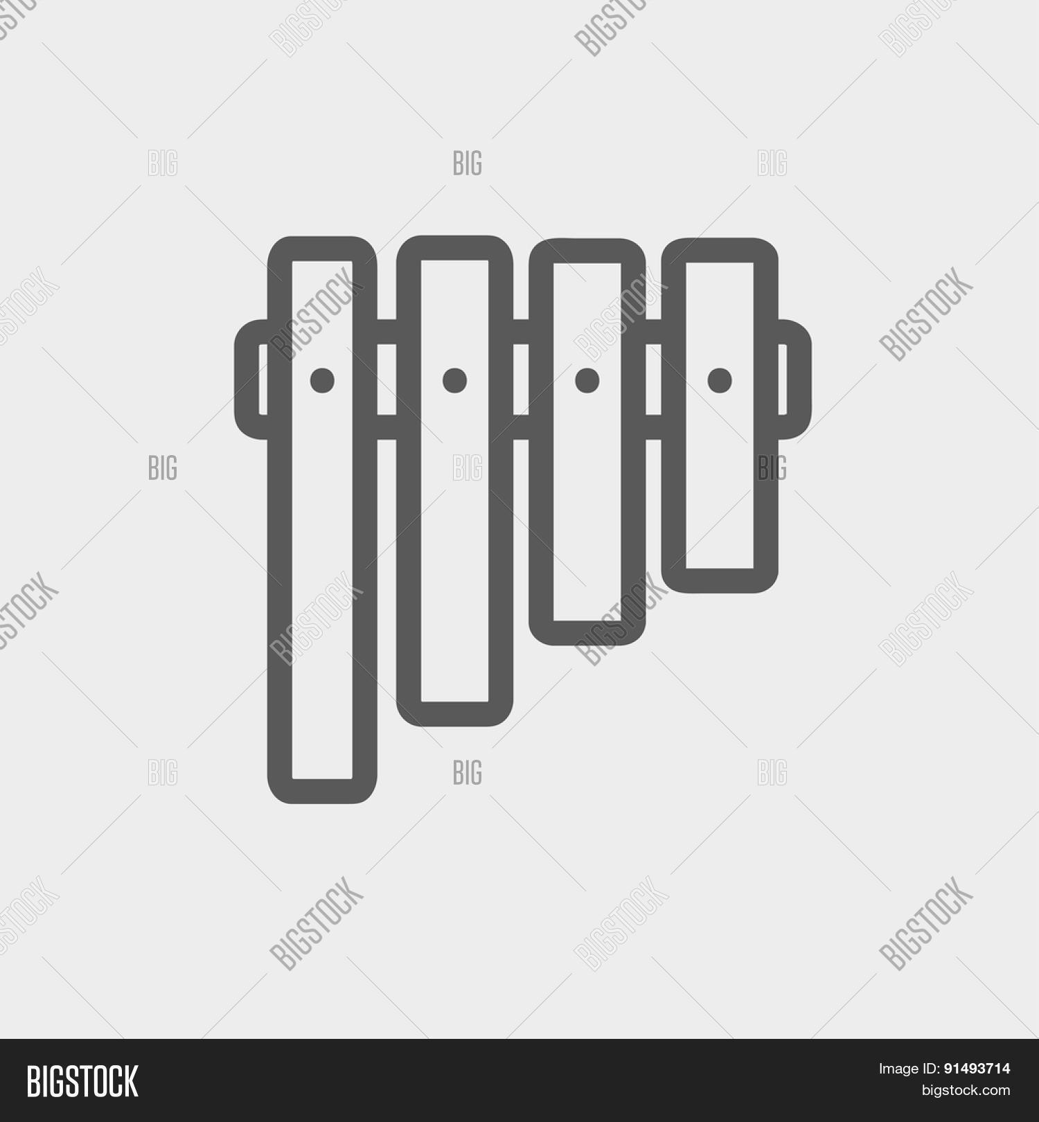 Vibraphone Icon Thin Vector & Photo (Free Trial) | Bigstock