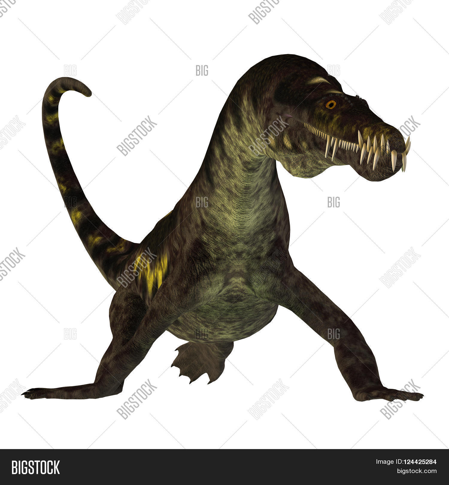 Nothosaurus On White Image & Photo (Free Trial) | Bigstock