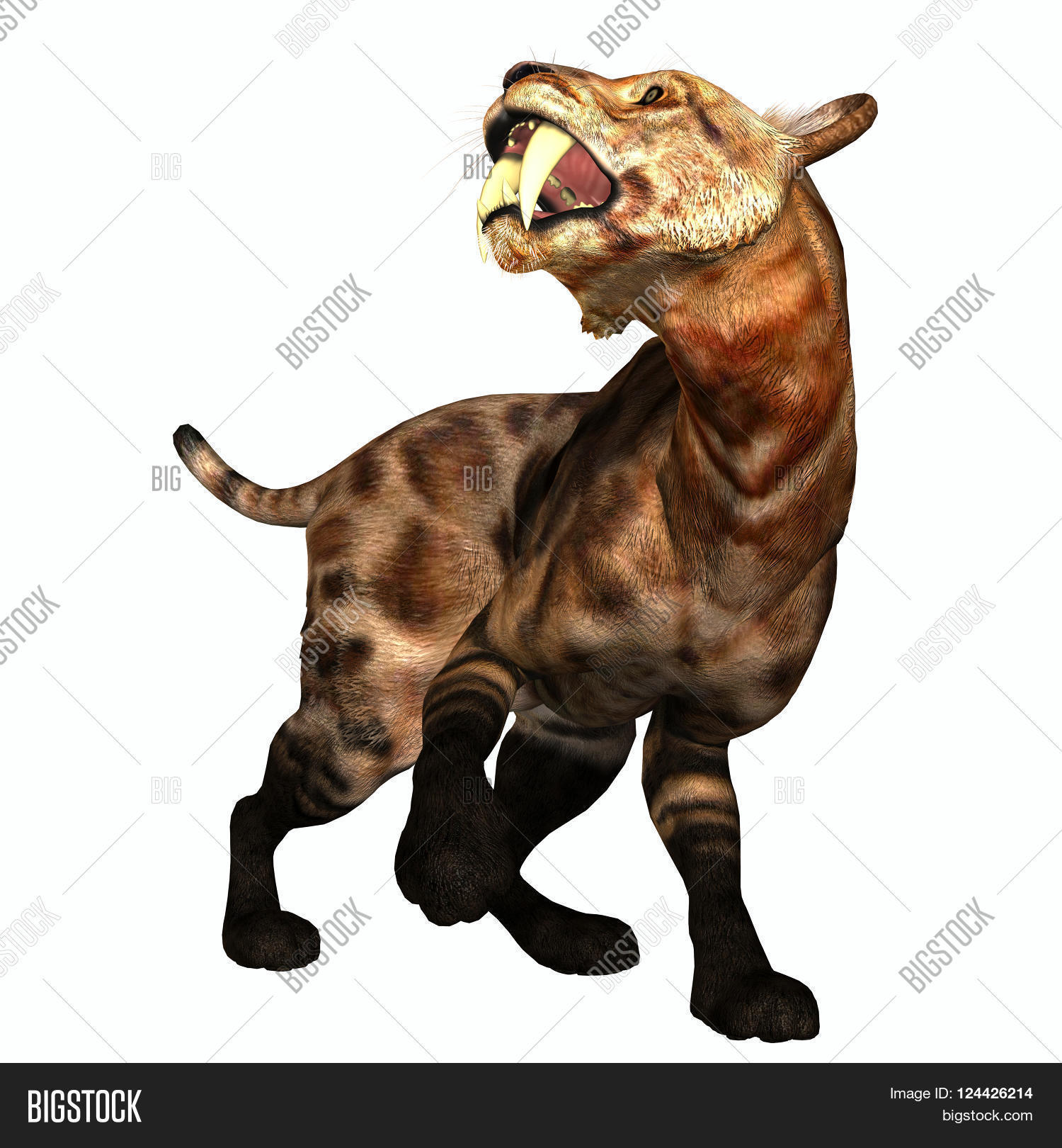 Saber-tooth Cat On Image & Photo (Free Trial) | Bigstock